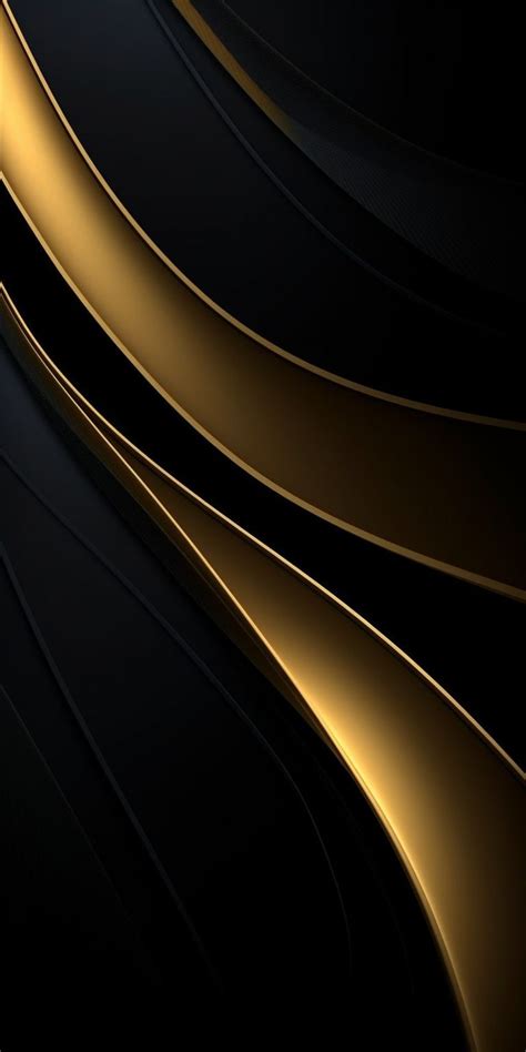 An Abstract Black And Gold Background With Wavy Lines