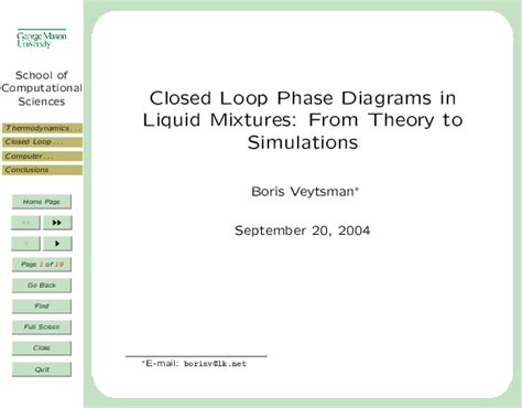 pdf closed loop phase diagrams in liquid mixtures from theory to simulations boris veytsman