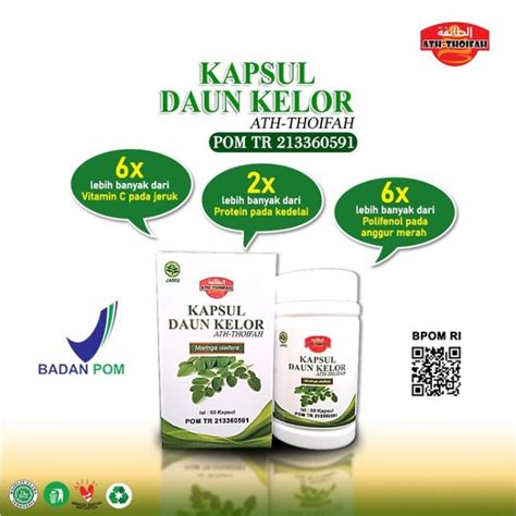 KAPSUL EKSTRAK DAUN KELOR Moringa Oleifera Folium ATH THOIFAH ASLI
