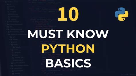 10 python basics you should know