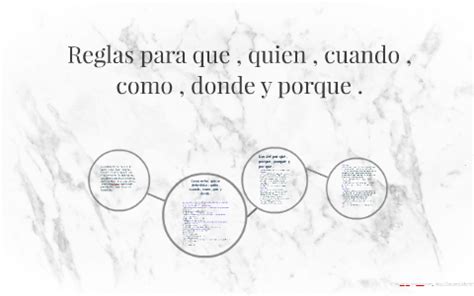 Reglas Para Que Quien Cuando Como Donde Y Porque By Silvia