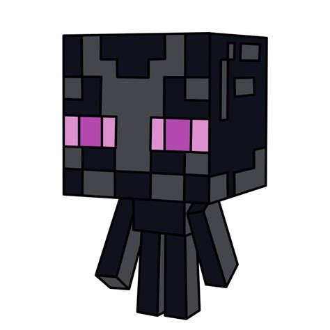 How To Draw Enderman Step