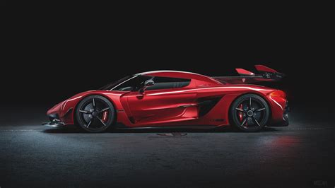 4K 5K 6K 7K 2019 Jesko 1600 Cherry Red Edition Koenigsegg Red HD