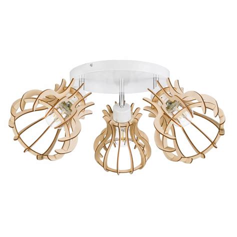 LAMPA sufit plafon żyrandol Loft Drewno ruchoma 3