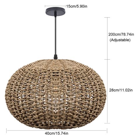 Arturesthome Handwoven Boho Pendant Lights Rattan Wicker Hanging