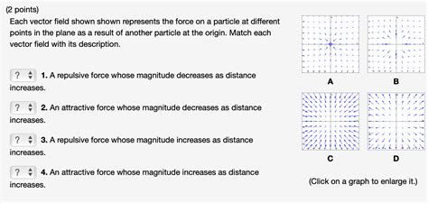 [solved] 2 points each vector field shown shown represents the force course hero