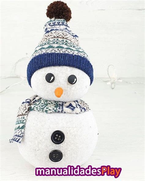 Muñeco de nieve navideño fácil Manualidades paso a paso Hacer un