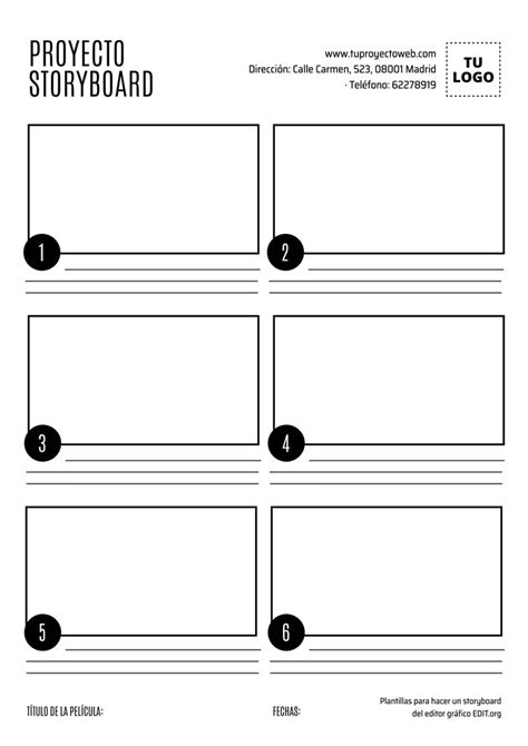 Plantillas de storyboards gratis Crea guiones gráficos personalizados