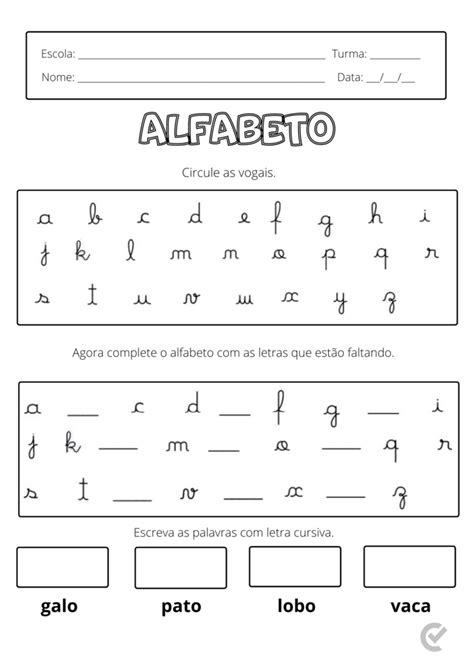 Complete as frases Atividades de Alfabetização para imprimir verloop io