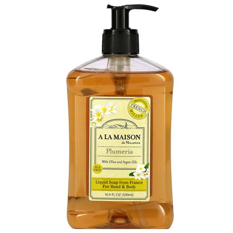 A La Maison De Provence Liquid Soap For Hand Body Plumeria 16 9 Fl