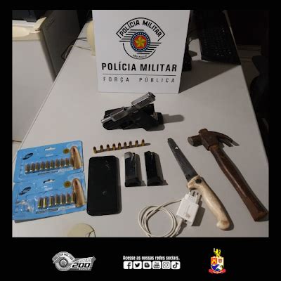 Polícia Militar aprende arma de fogo em Teodoro Sampaio Jornal Interativo