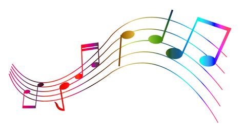 Transparent Colorful Notes PNG Clipart Notas Musicais Coloridas Clip