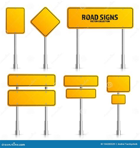 Sinal De Tr Fego Amarelo Da Estrada Placa Vazia Lugar Para O Texto