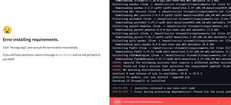 Error During Deployment Requirement Pywin Different Python Version