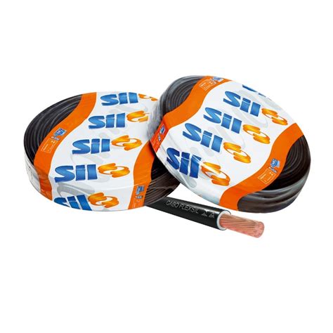 Cabo Fio Flex Vel Mm V Preto Rolo Metros Sil