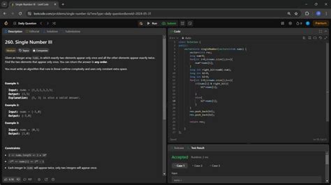 tinkal patel on linkedin 🚀 solved leetcode 260 single number iii 🧩 in this problem we need to…