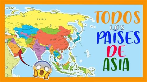PAÍSES y capitales de ASIA MAPA político de ASIA YouTube Mapa de