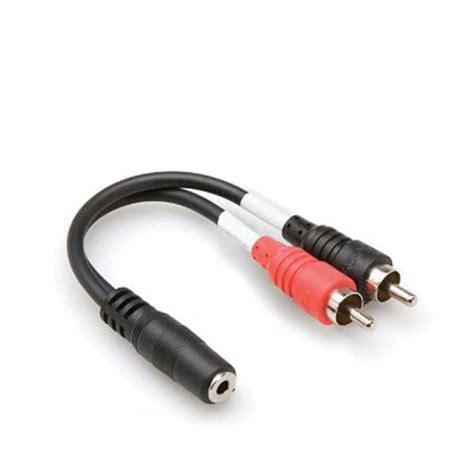 Hosa YMR 197 Adaptador De Hembra 3 5mm Mini Plug Stereo A 2 RCA L R