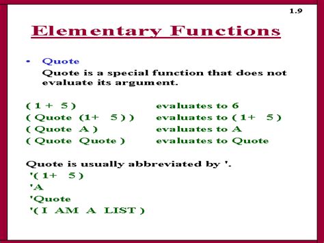 elementary functions