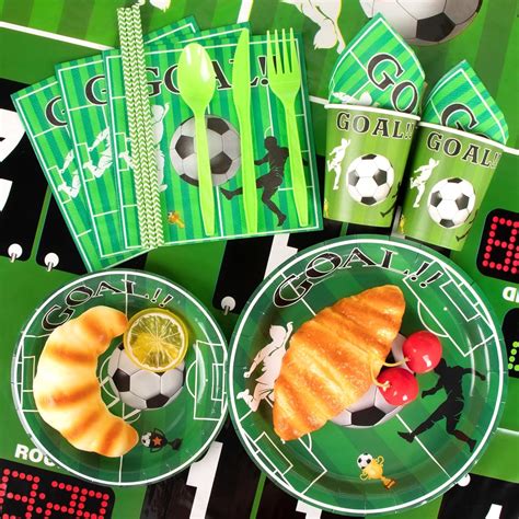 280 piezas de decoraciones de fiesta de fútbol suministros de fiesta
