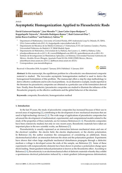 pdf asymptotic homogenization applied to flexoelectric rods