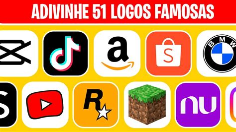 CONSEGUE ADIVINHAR 51 LOGOS DE MARCAS FAMOSAS NÍVEL FÁCIL AO