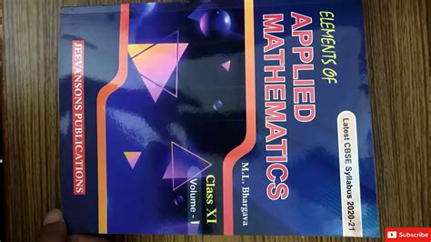 Book Review Elements Of Applied Mathematics For Class Xi By M L
