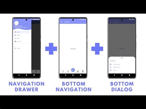 Navigation Drawer Bottom Navigation Bottom Sheet Dialog In Android