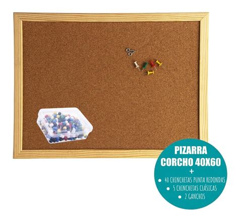 Pizarra De Corcho X Organizador Escritorio Chinchetas Cuotas