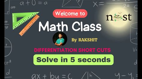 differentiation tricks solve in 5 seconds youtube