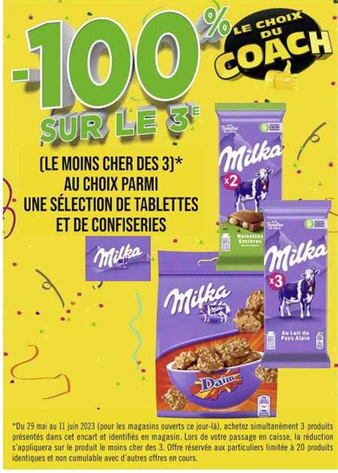 Promo Tablettes Et De Confiseries Milka Chez Leader Price