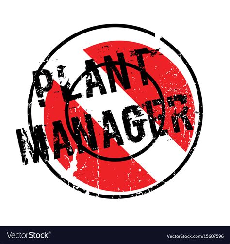 Plant Manager Rubber Stamp Royalty Free Vector Image