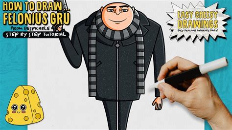 How To Draw FELONIUS GRU Despicable Me 4 Easy Step By Step
