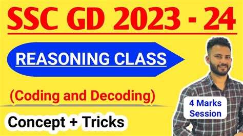 SSC GD 2024 Reasoning Class Coding Decoding Tricks And Concepts