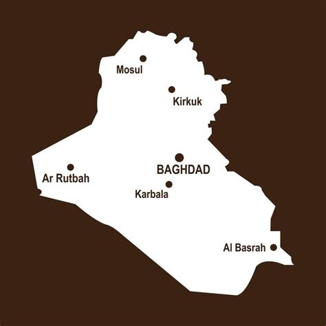 El Mapa De Irak Vector Premium