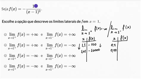 Limites Laterais Que Tendem Para Infinito Fun Es Racionais Khan