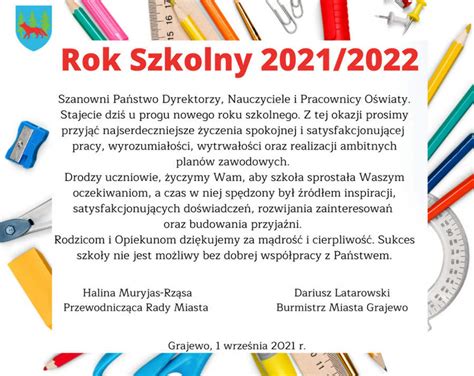 Życzenia na nowy rok szkolny e Grajewo pl Portal Internetowy