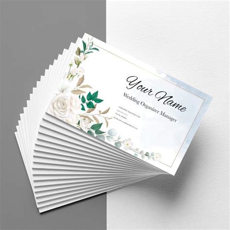 Jual KARTU NAMA WEDDING ORGANIZER CUSTOM GLOSSY DOFF AESTHETIC 1