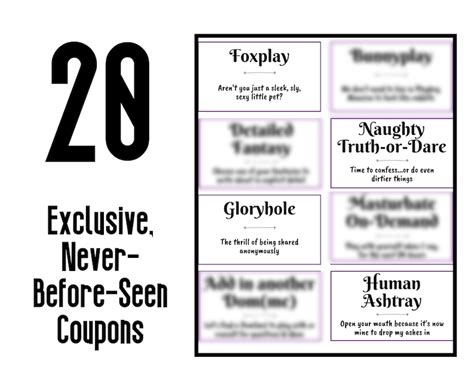 Sexy Coupon Book Printable Kinky Valentines Day Gift Bdsm Etsy