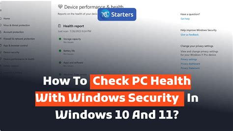 Check PC Health With Windows Security In Windows 10 And 11