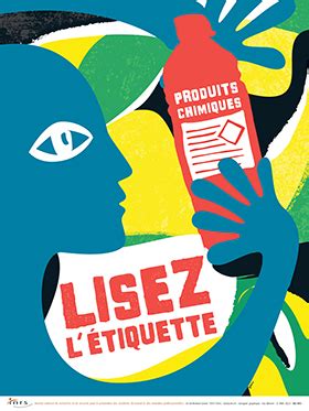 Produits chimiques lisez l étiquette yeux Affiche INRS