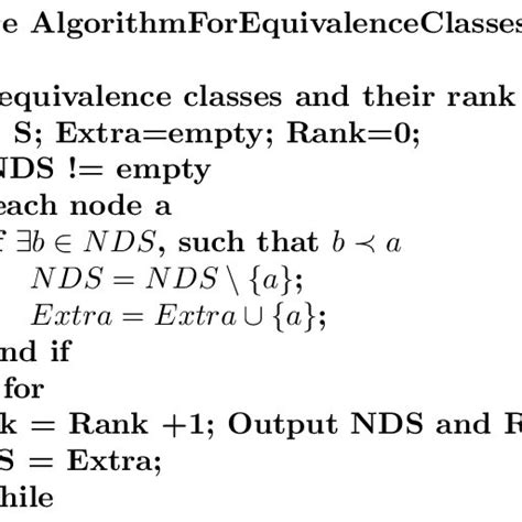 the pseudocode for the equivalence classes this code illustrates the download scientific