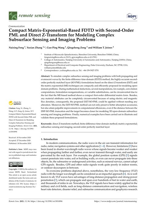 pdf compact matrix exponential based fdtd with second order pml and direct z transform for