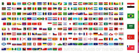 Todas Las Banderas Del Mundo En Proporciones Oficiales Vector Premium