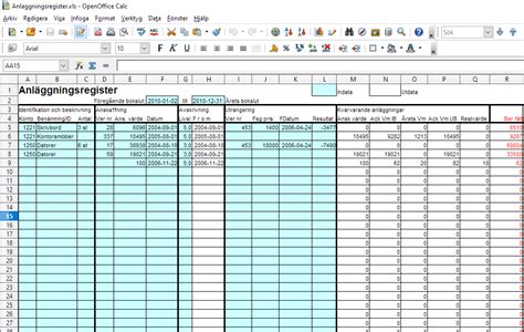 Anläggningsregister gratis mall tips regler och instruktioner