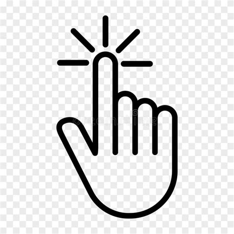 Hand Cursor Icon Click Stock Vector Illustration Of Push
