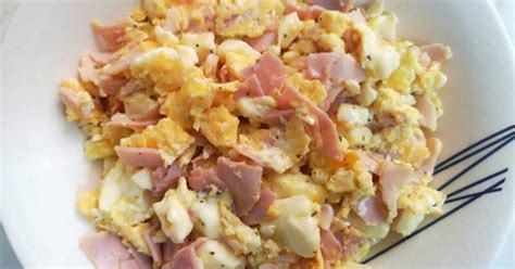 Huevo Revuelto Con Jam N Ingl S Y Queso Receta De Angela Bazan Cookpad