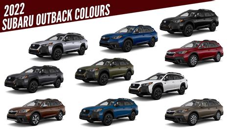 Subaru Outback All Colour Options Images Autobics Youtube