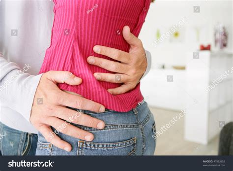 Man Arms Around Womans Wraist Stock Photo 47853952 Shutterstock