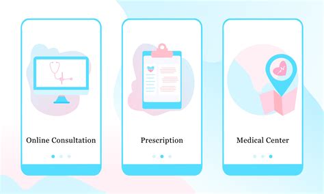 Application Design Set For Online Consultation Prescription Medical